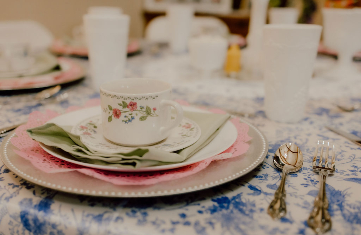 Tea Party – 405 Event Rental Tables, chairs, goblet rental. Charger ...